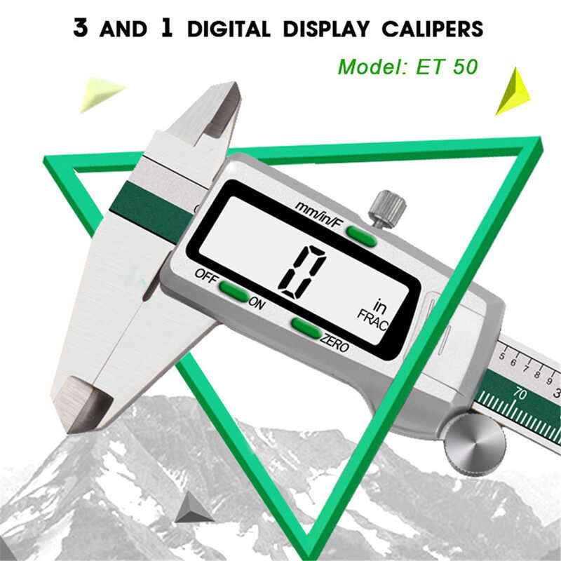 Digital Caliper Digital Calibrator Inch/Metric Stainless Steel Vernier ...