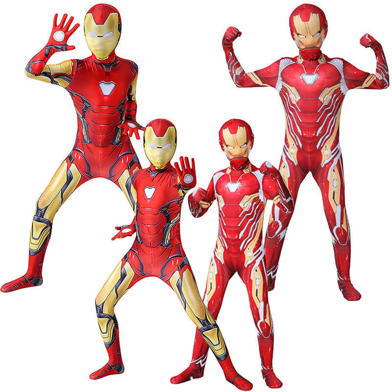 Iron Man Children Bodysuit Jumpsuit The Avengers Superhero Halloween ...