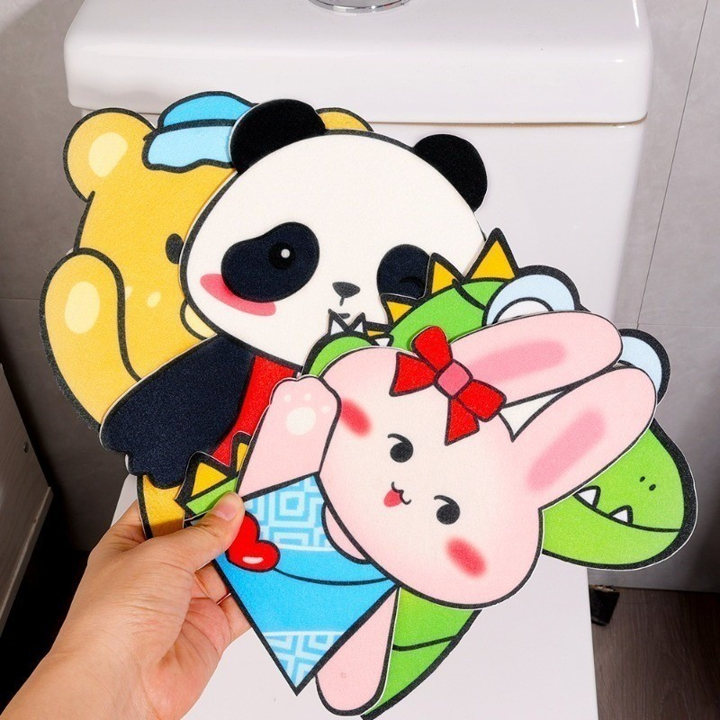 Cute Cartoon Animal Pattern Toilet Deodorant Sticker Bathroom Wall ...