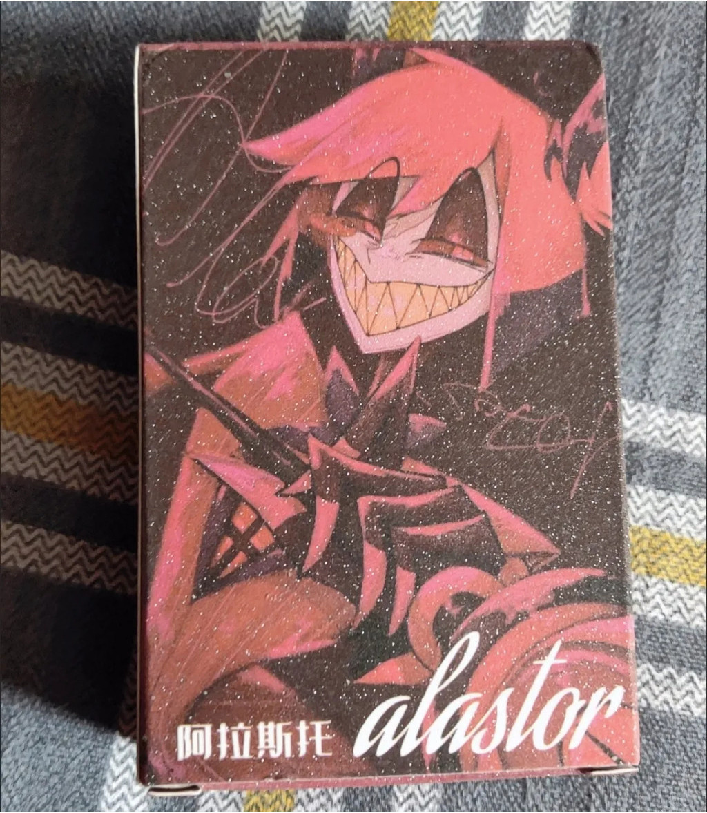 [24H SHIP]55pcs Hazbin Hotel Alastor Laser card Surroundings of small ...