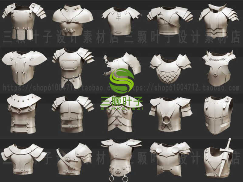 Medieval style knight armor chest 3D basic model 30 fbx/obj modeling ...