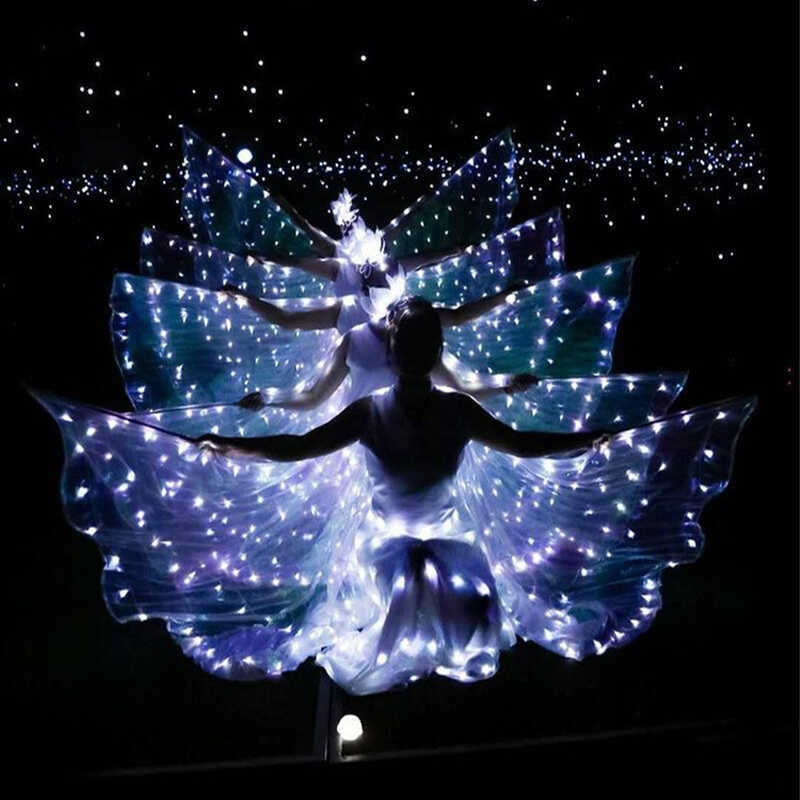 LY LED Luminous Butterfly Wing Dance Fairy Wings Cloak Stage ...