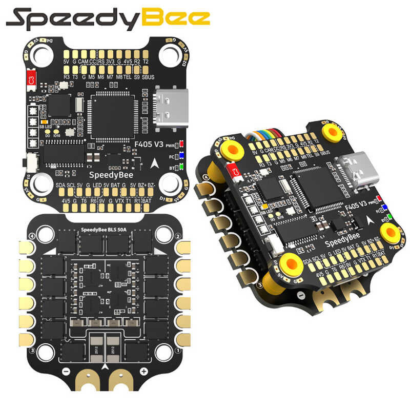 Speedybee F405 V3 3-6S Lipo Barometer Built-in Betaflight Flight Control BLS 50A 4-in-1 BLHeli_S ...