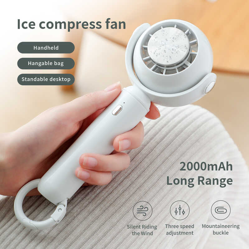 Handheld Ice Cooling Fan New Semiconductor Ice Compress Portable Mini ...