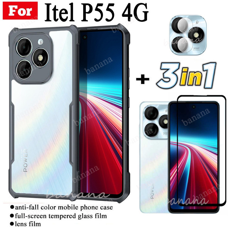 3 IN 1 ITEL P55 4G Anti-fall Mobile Phone Case for Itel P 55 P55 5G ...
