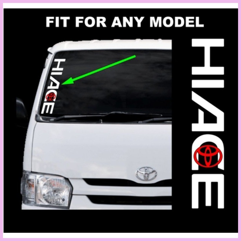 Toyota HIACE Grandia Commuter Van Side Windshield Sticker Design ...
