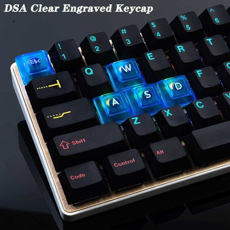 DSA Keycaps Mechanical Keyboard Cap Backlight ESC WASD 9 Key Dsa Front ...
