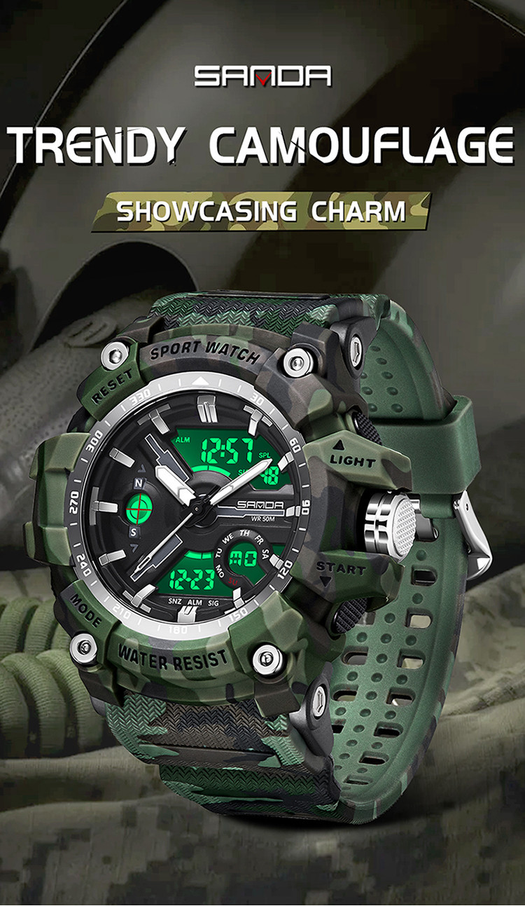 Sanda Camouflage Military Multifunctional Trendy and Anti Drop Outdoor ...
