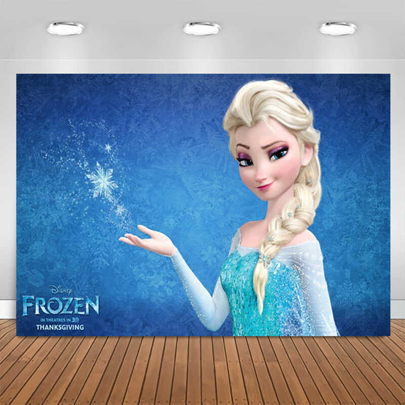 LY Frozen Theme Photo Background Winter Ice Castle Backdrop Elsa Anna ...