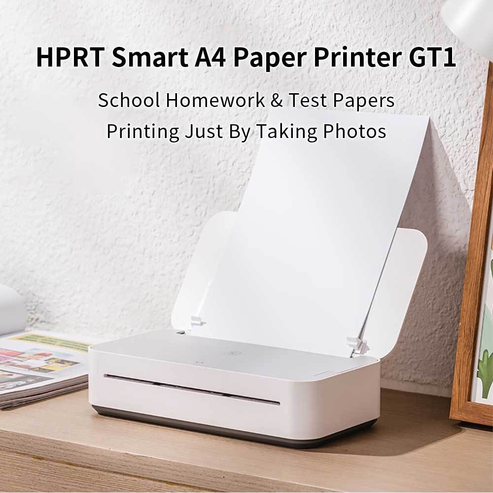 HPRT GT1 Portable Thermal A4 Paper Printer, Wireless Mobile Document ...