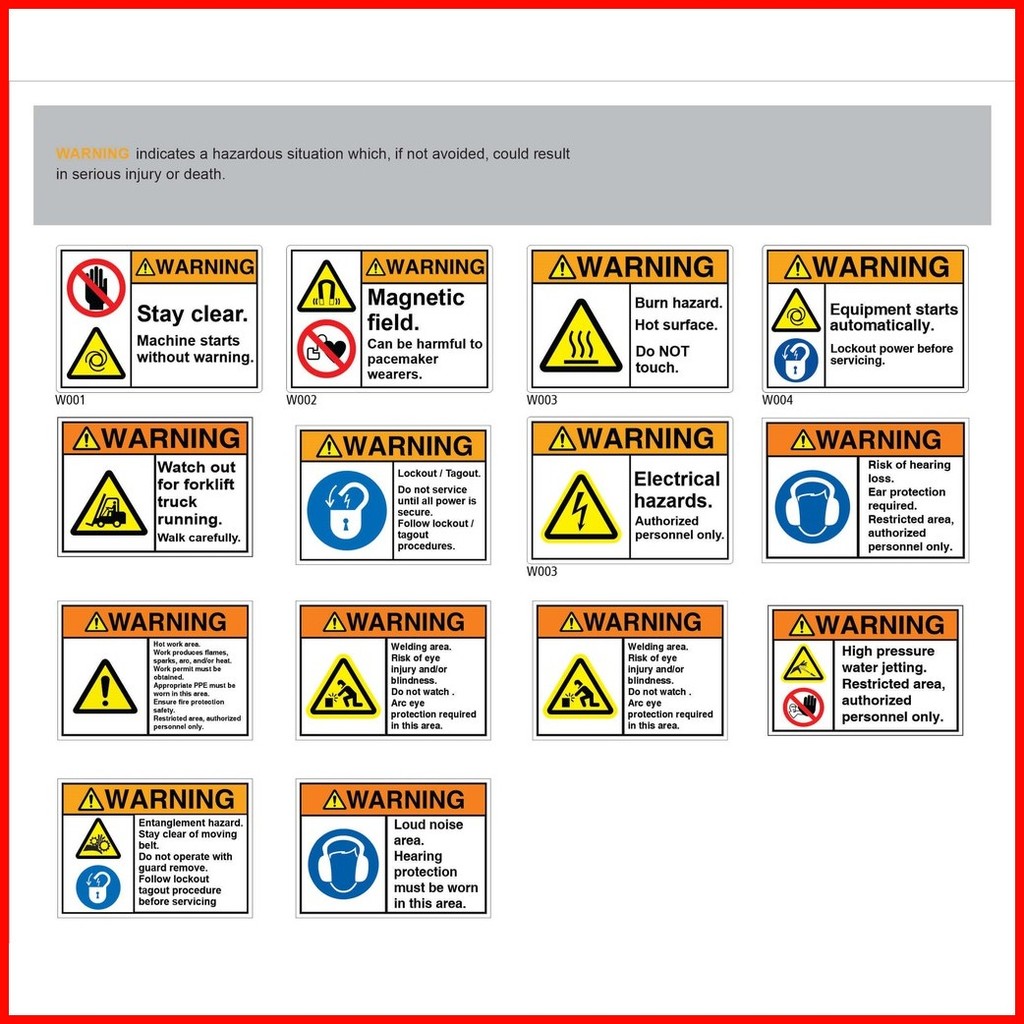 ♥ Safety Signs Warning Vinyl Sticker with Lamination Signage | Shopee ...