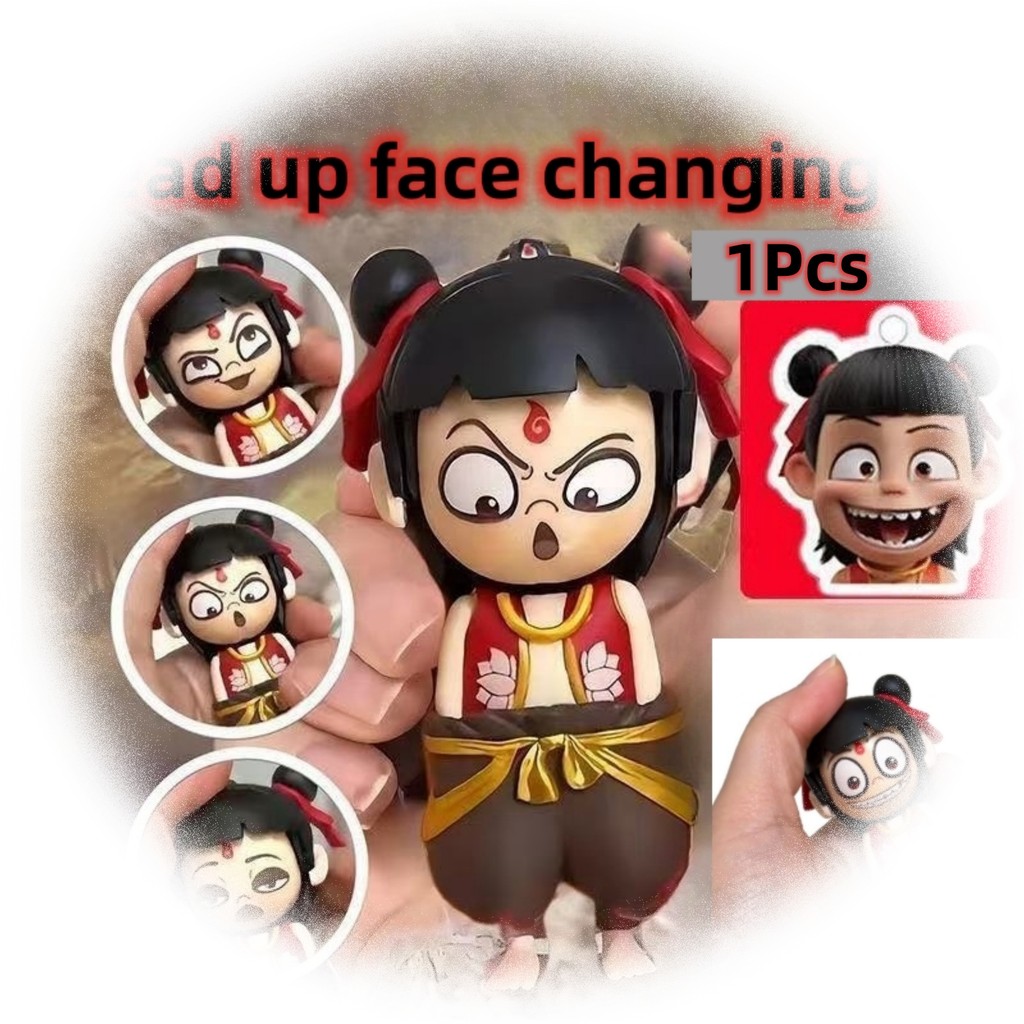 Ne Zha 2 Anime Aobing Nezha Cosplay Figure Emoticon Change Face Trendy ...