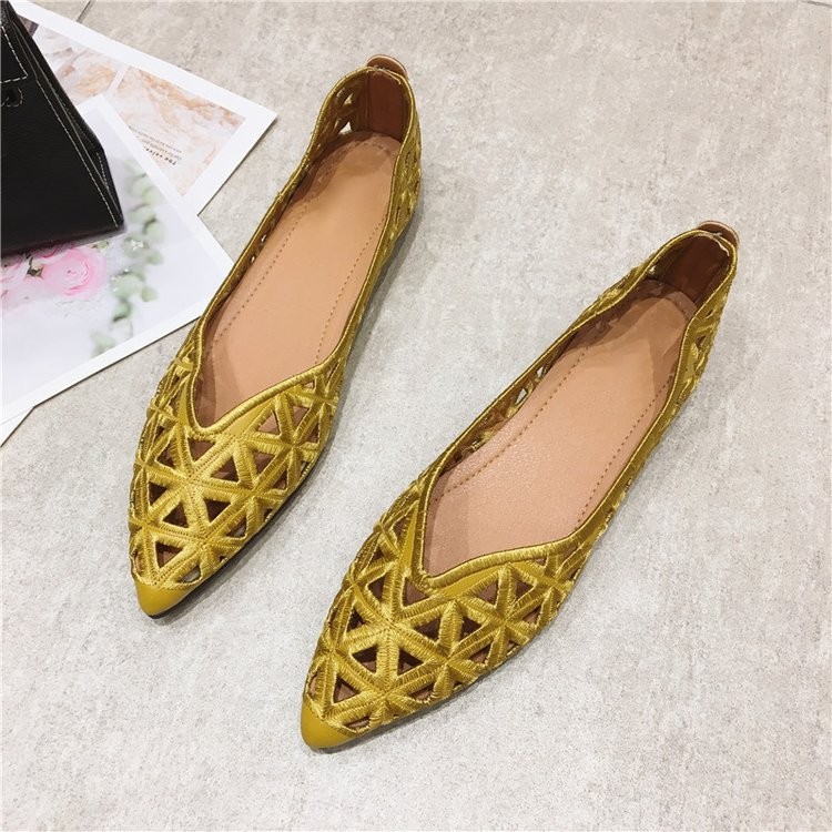 Women's Flat Shoes Pointed Toe Soft Sole Slip-On Shoes | Shopee Philippines