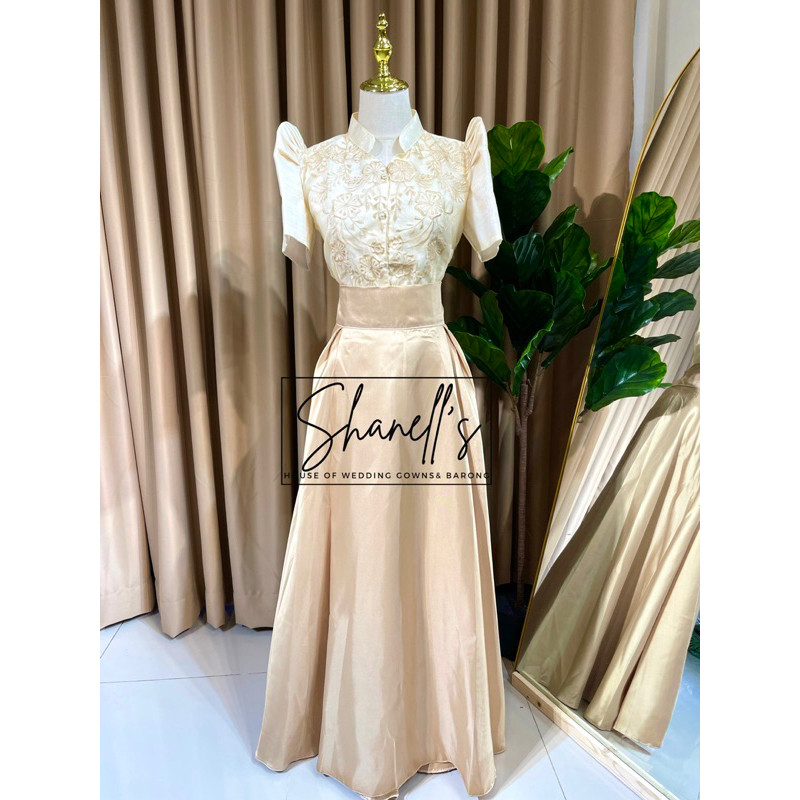 ⚽ ♞,♘Filipiñiana Blouse , Skirt or Terno | Shopee Philippines