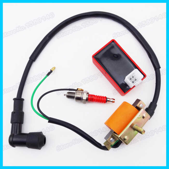 Racing Ignition Coil A7TC Spark Plug & 5 Pin AC CDI Para sa 50cc 70cc ...