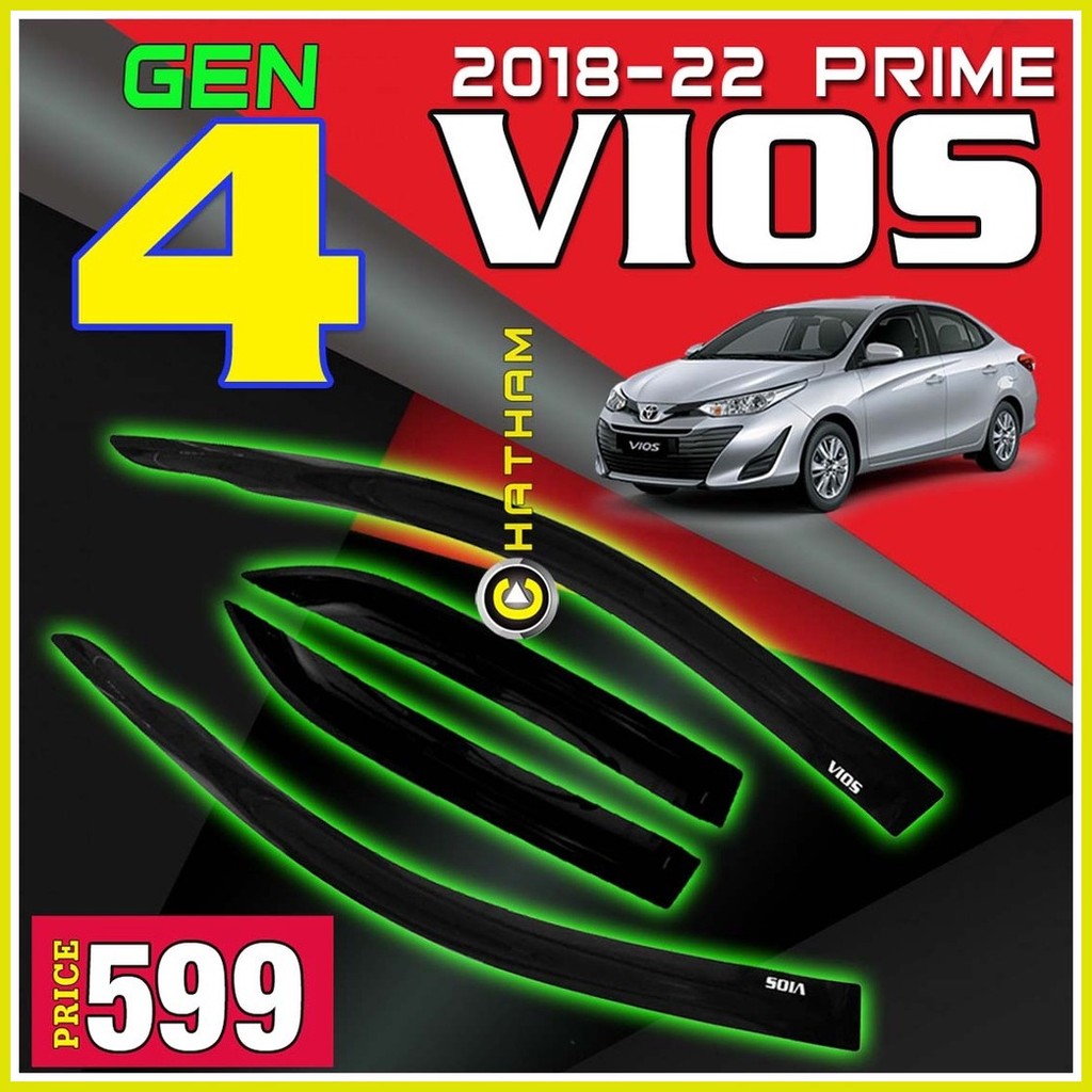 Rain Guard for Toyota VIOS 2003 to 2021 Gen1 Robin Gen2 Batman Gen3 ...