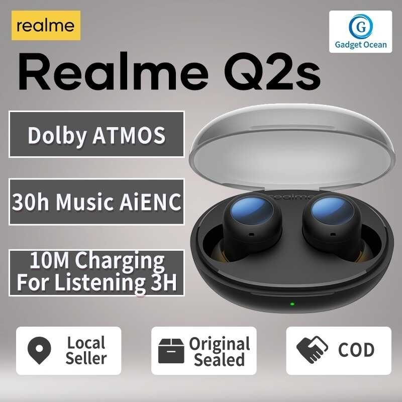 Realme Buds Q2s Buds Q 3 Gen Bluetooth Earphone Space Capsule Dolby ATMOS 30H Music Play 88Ms No ...