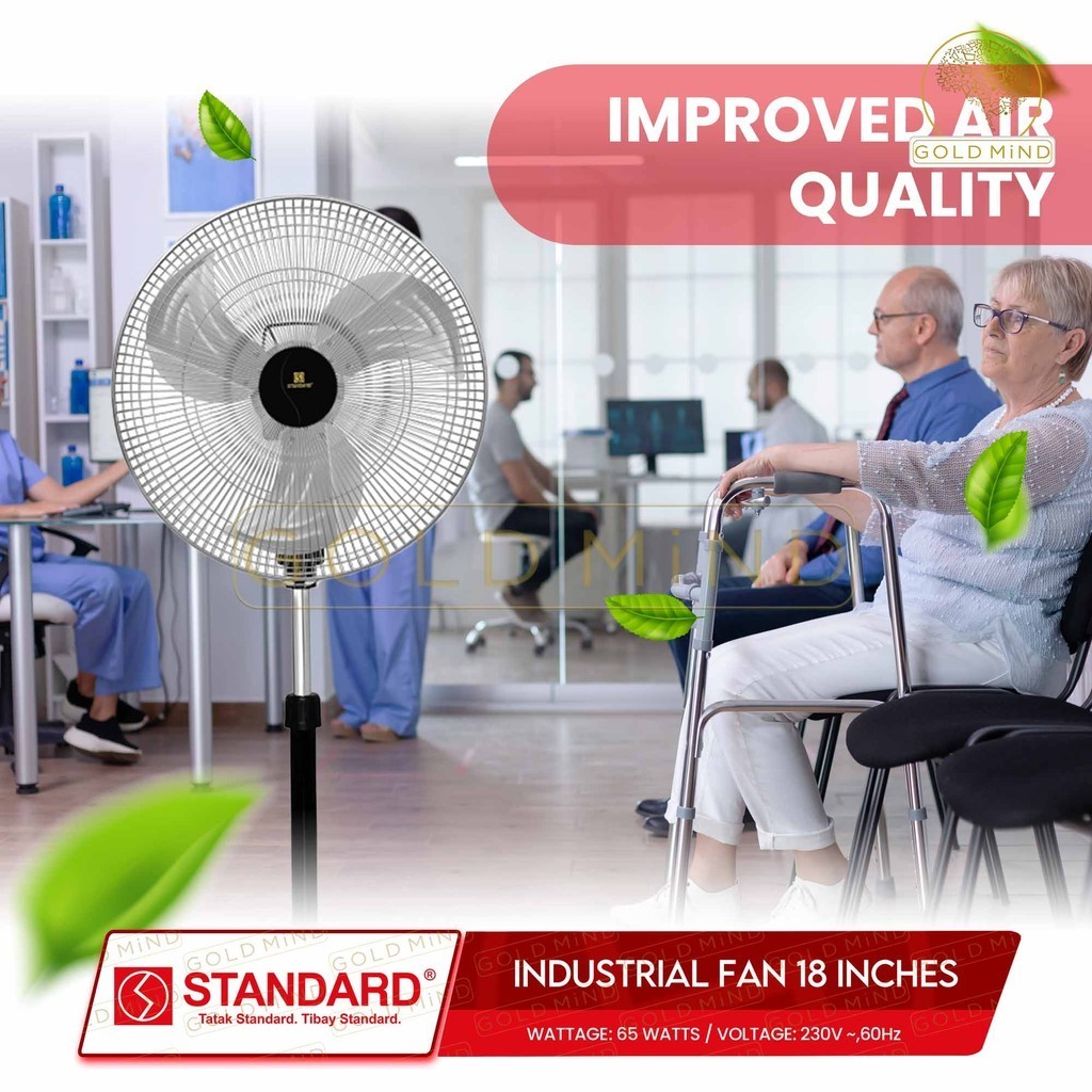 Standard Electric Fan SHF18A Industrial Stand - Yellow Elephant ...