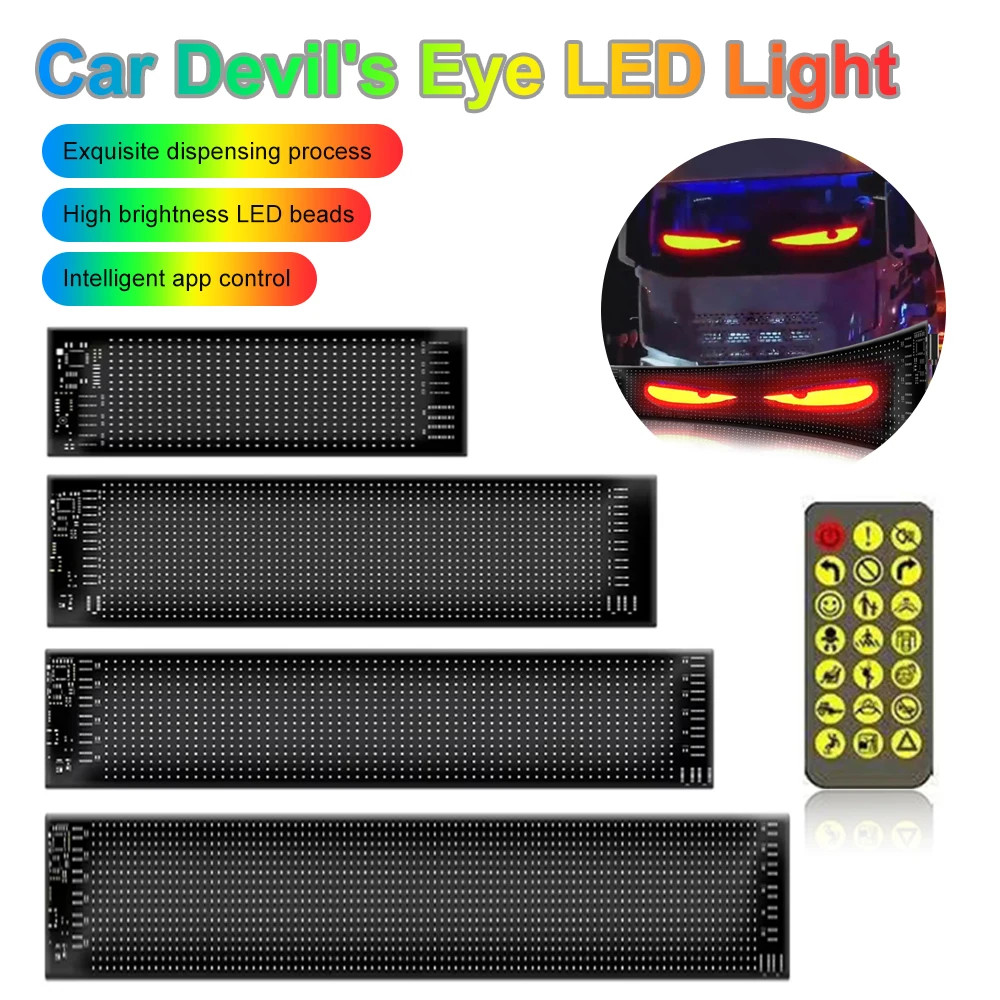 Demon Eyes Car LED Logo APP LED Matrix Pixel Panel Night Light DIY ...