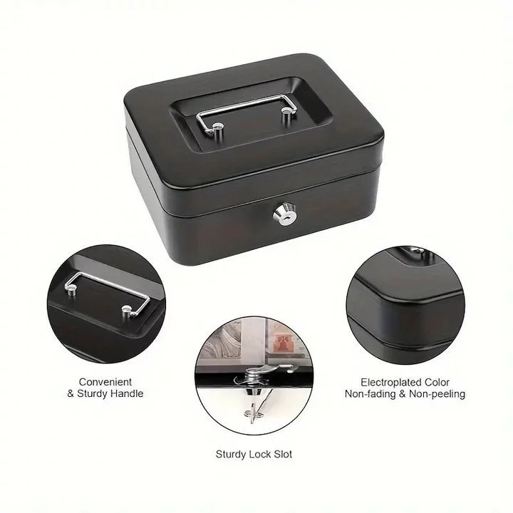 Small Money Lock Box Waterproof Cash Coin Money Secret Security Safe ...