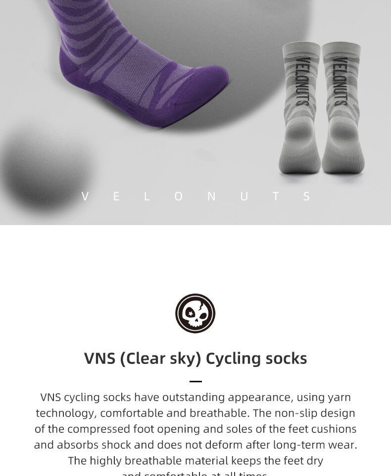 ROCKBROS VNS Bicycle Socks Breathable Lightweight Road Bike Socks Men ...