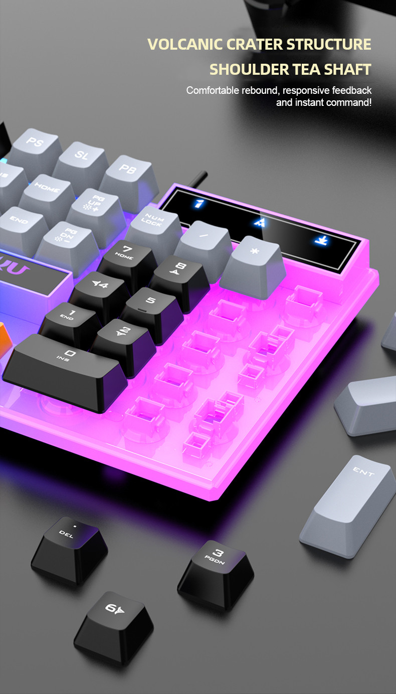 Zeus x Raiku K-26 3 Color Combinations Wire Gaming Keyboard With LED ...