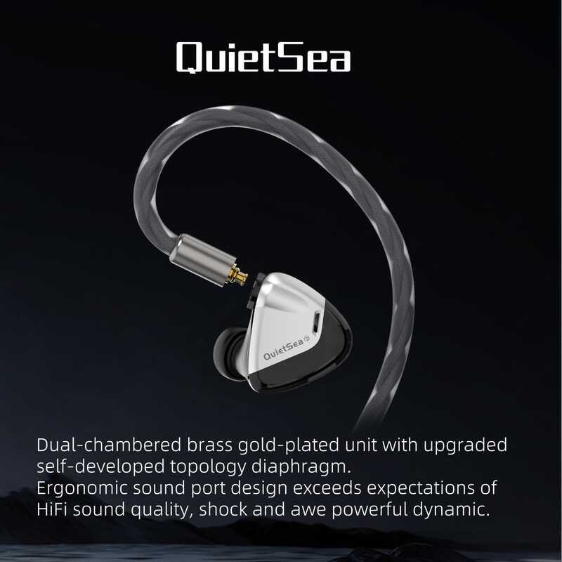 Rose Technics QuietSea Wired Dynamic Haedphones In-ear Earphone HIFI Sound Quality Earbuds ...