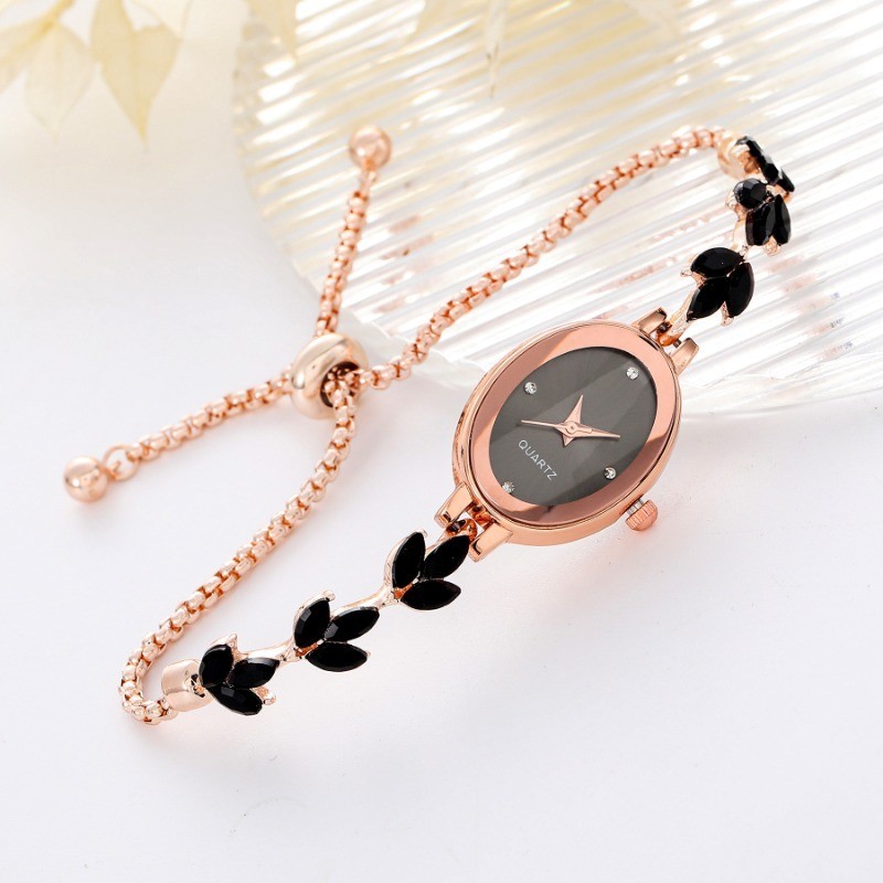 New fashion diamond oval ladies watch cross-border explosions bracelet ...