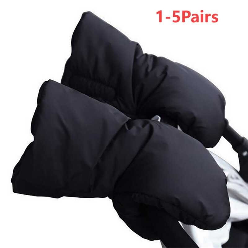 1-5Pairs Winter Pram Hand Muff Baby Carriage Pushchair Warm Plush Hand ...