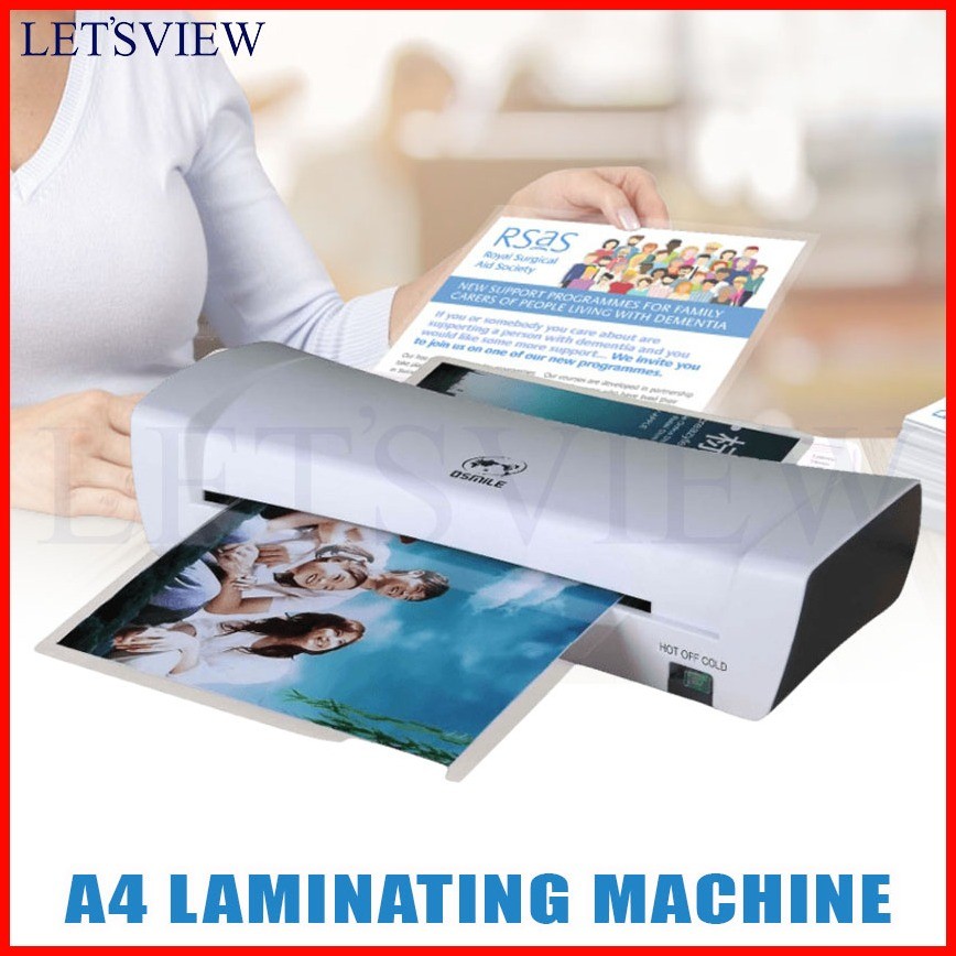 Letsview A4 Laminator Laminating Machine Laminate Laminator Laminating Machine SL200 (White ...