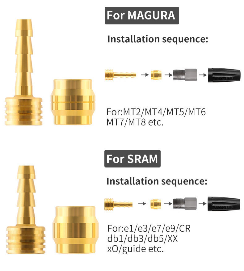MUQZI 4/10Set Hydraulic Disc Brake Needle Olive For BH90 BH59 SRAM MAGURA TEKTRO Brake Olive ...