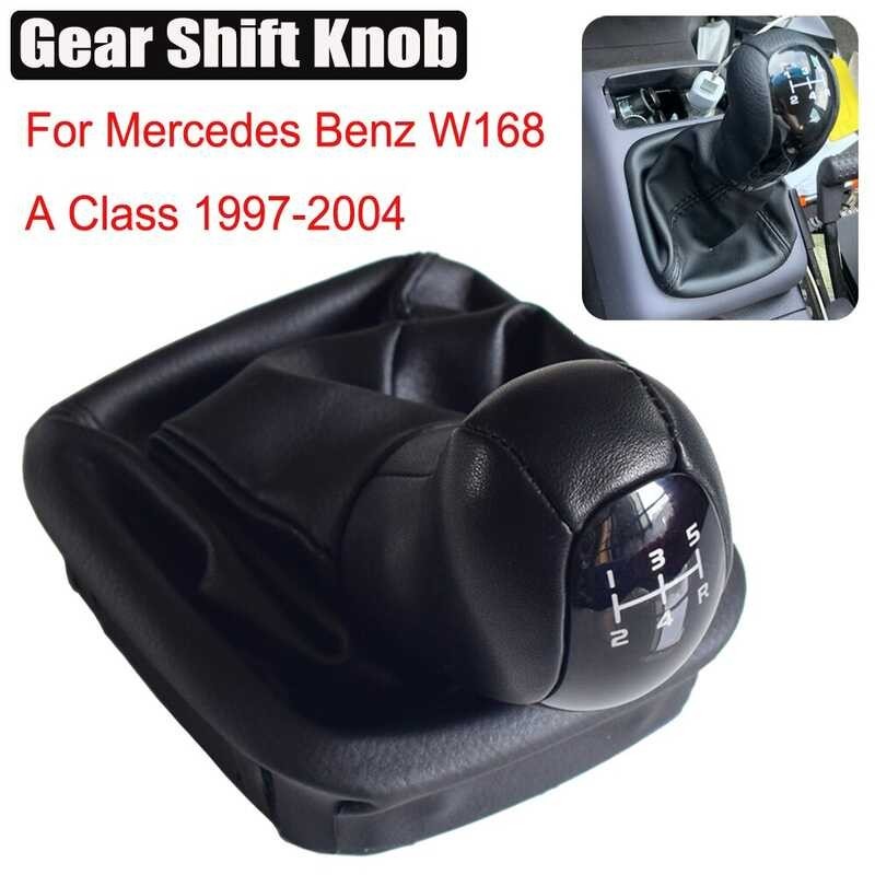 Manual 5 Speed Gear Head Gear Shift Knob Lever Dust Cover For Mercedes ...