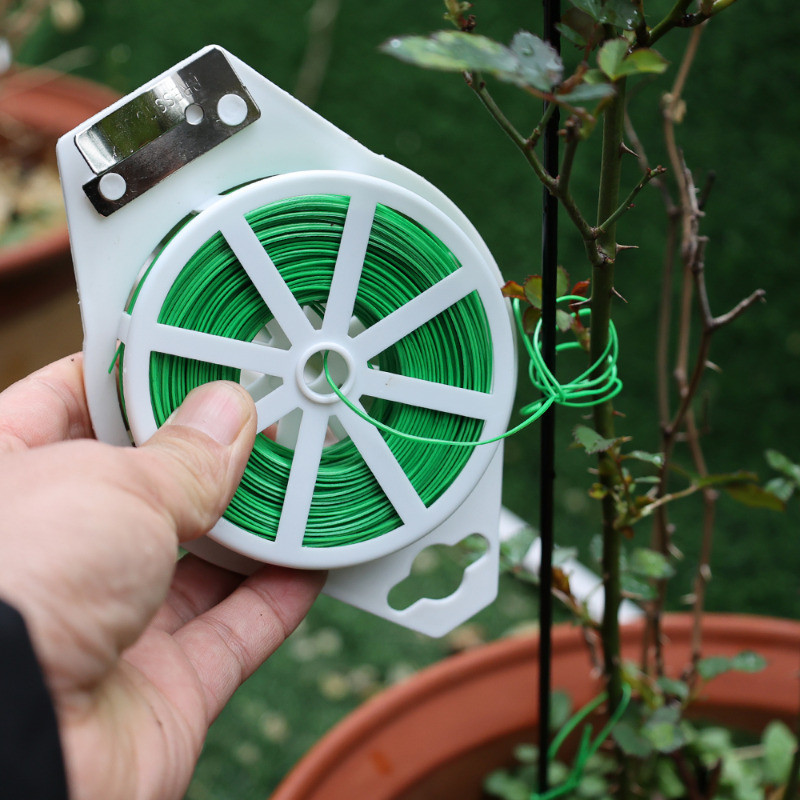 Gardening Plant Vine Fixing Ties - 1 Roll Plant Binding Iron Wire ...
