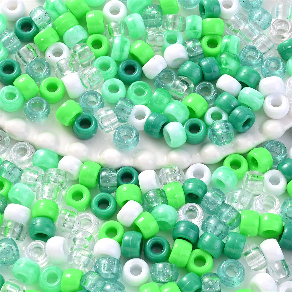 6x9mm Colorful Mix Style Large Hole Beads Acrylic Pony Loose Beads for ...