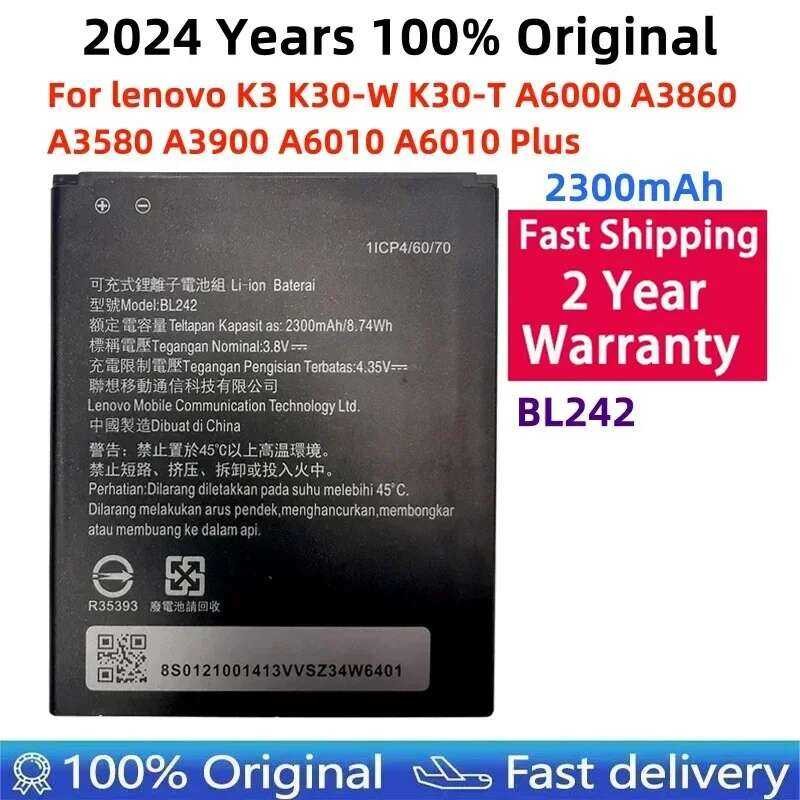 51 100% 3 Original Bl242 Battery For Lenovo K3 K30-W K30-T A6000 A3860 A3580 A3900 A6010 A6010 ...