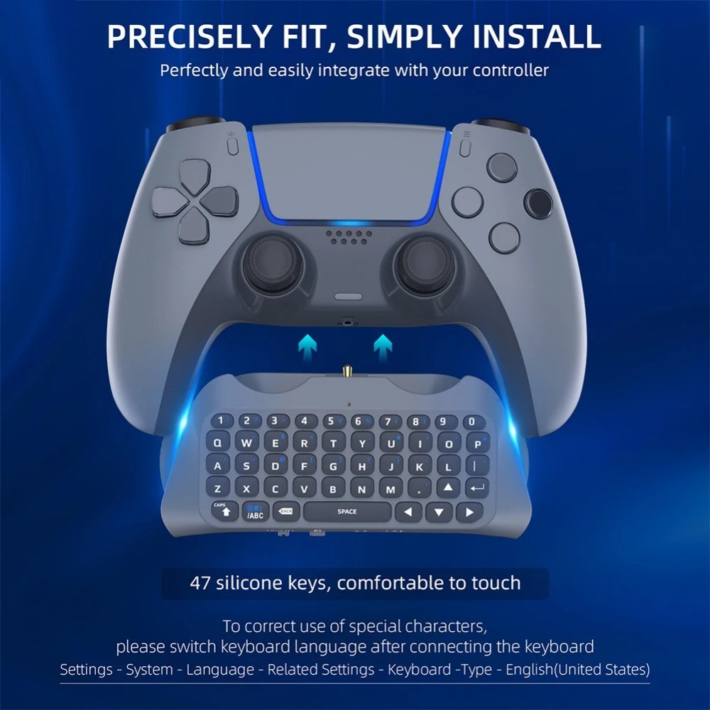 PS5 Slim / PS5 PRO Wireless Controller Keyboard Wireless BT 3.0 Mini ...