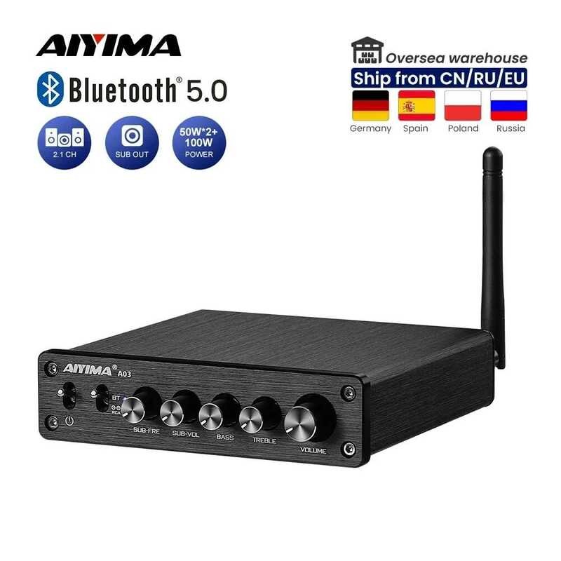 AIYIMA Tpa3116 Subwoofer Bluetooth Amplifier Hifi Tpa3116d2 2.1 Digital Audio Power Amplifiers ...