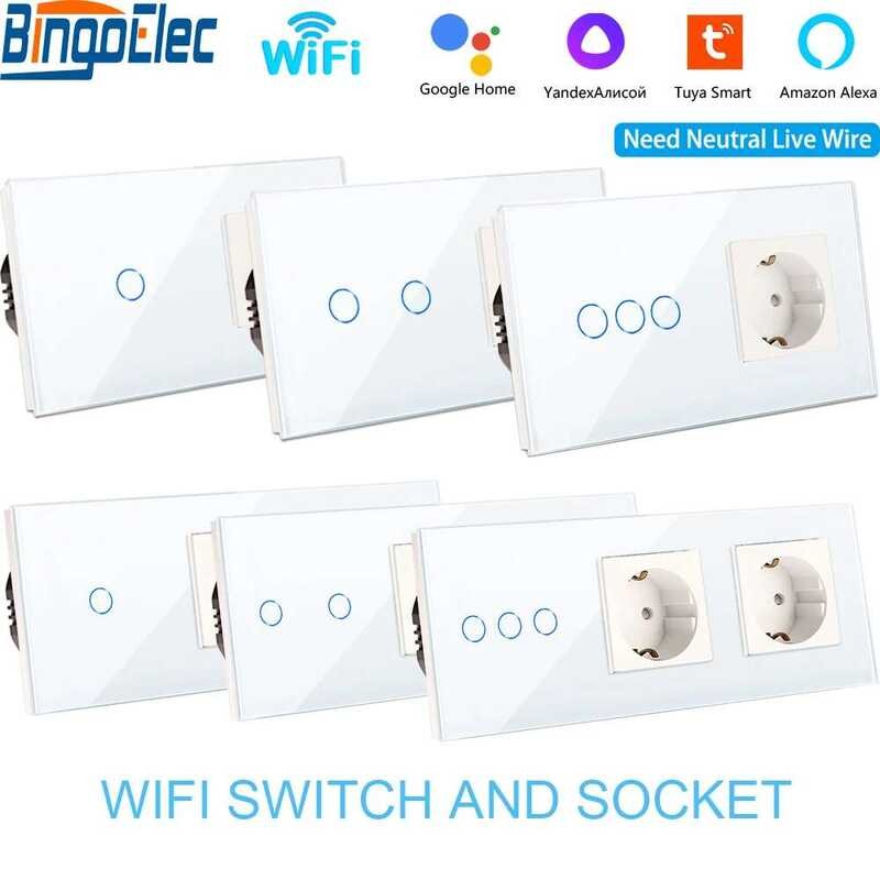 Tt Wifi Touch Switch Gamit Ang Wall Electrical Socket EU Standard Zero ...