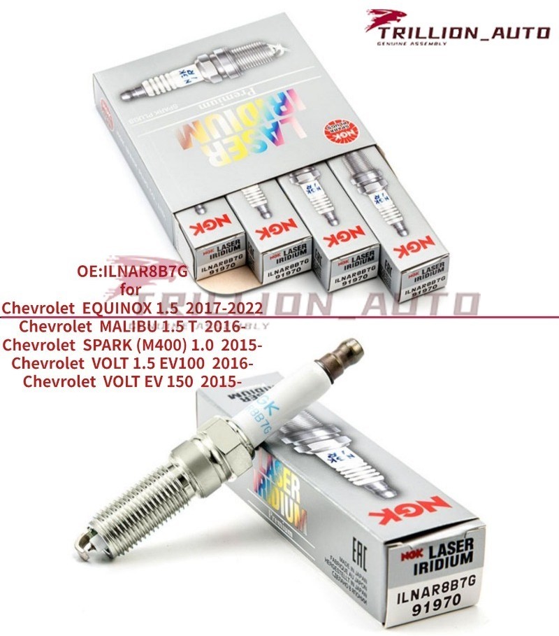 4PCS ILNAR8B7G Iridium Spark Plug for Chevrolet EQUINOX MALIBU SPARK ...