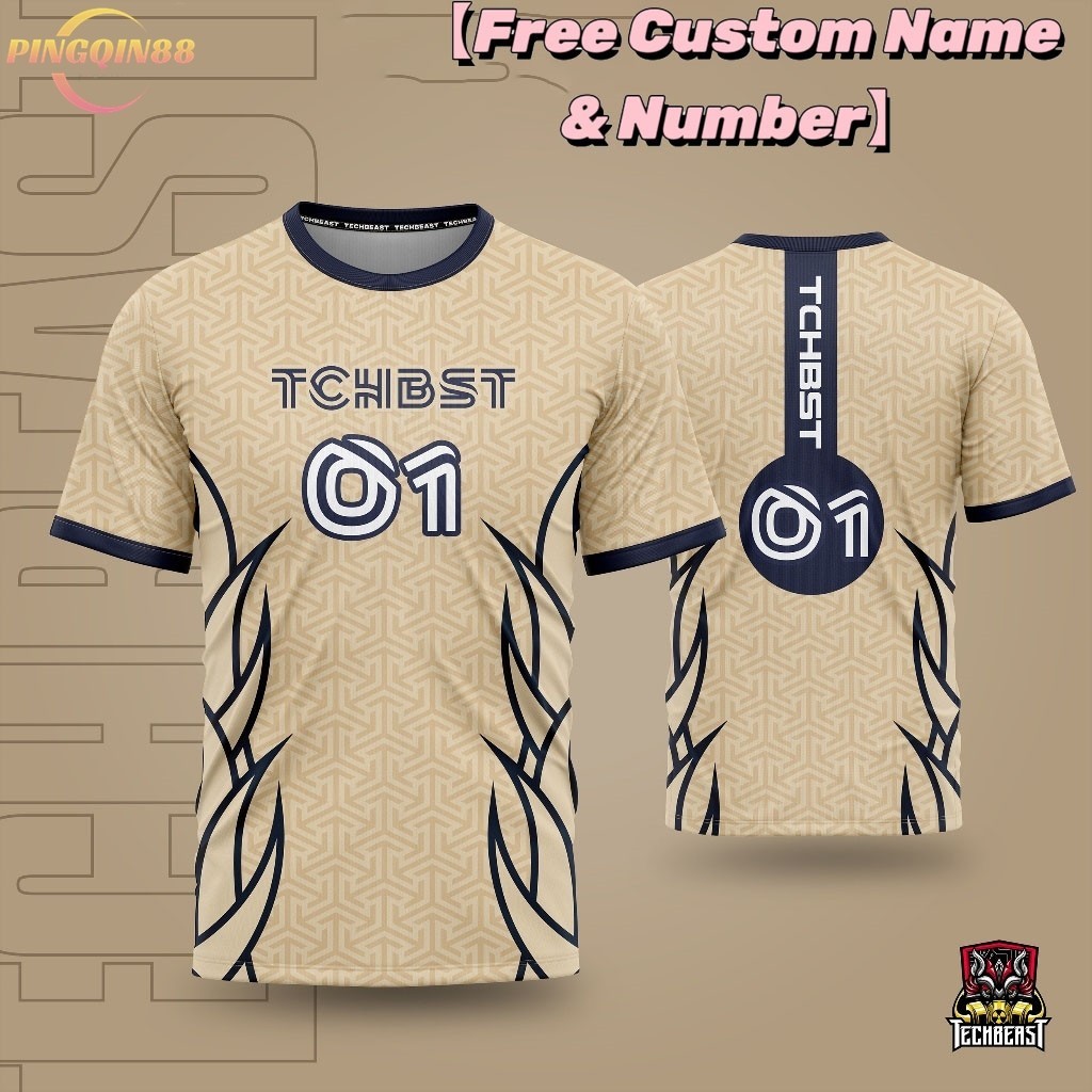 Razor Khaki T-shirt Full Sublimation Jersey Techbeast ( CUSTOM NAME + NUMBER ) | Shopee Philippines