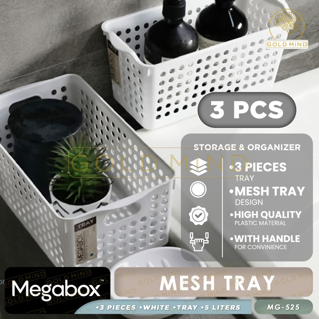 Megabox Mesh Tray 5.0 Liters Pack Of 3 Mg 525 Yellow elephant Everyday ...
