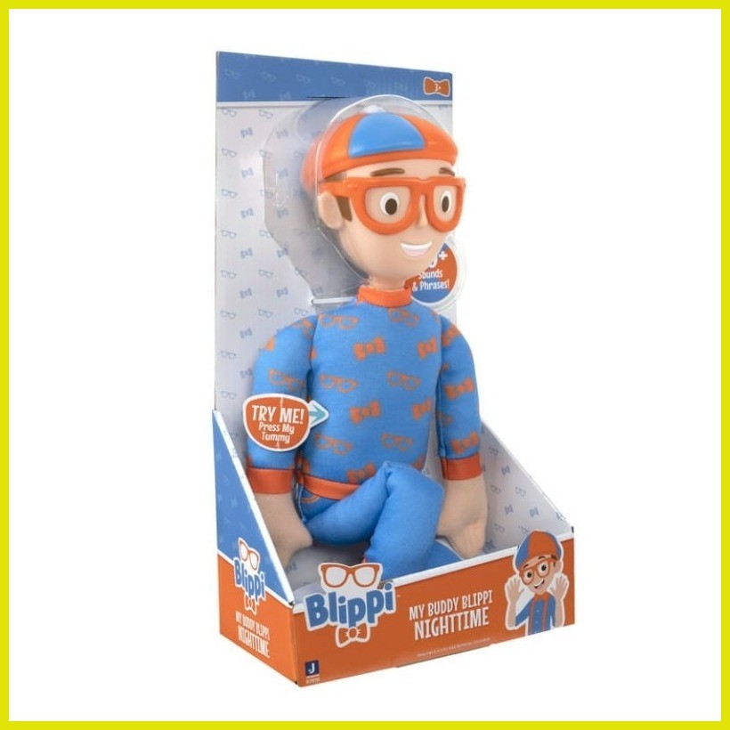 ☸ Blippi 16" My Buddy Blippi Nitetime Plush Toy with Blippi Sounds ...