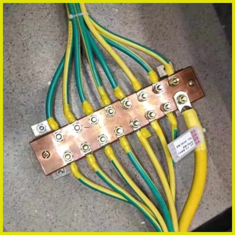 ¤ ♠ 3x30 Red Copper Grounding Busbar Grounding Copper Bar Grounding ...