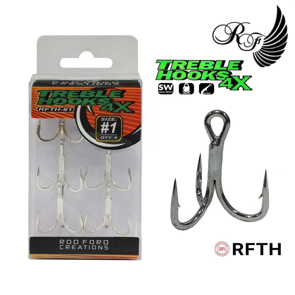 ROD FORD TREBLE HOOKS 4X FISHING HOOK (RFTH) | Shopee Philippines
