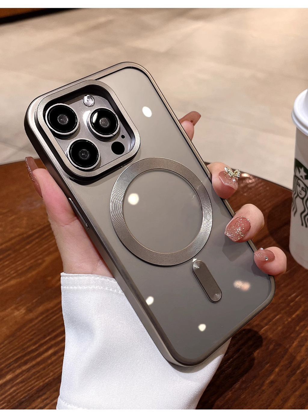 Luxury Frosted Plating Magnetic Phone Case for IPhone 15 16 Pro Max 11 ...