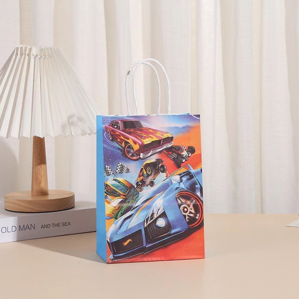 Racing Car Party Hot Wheels Birthday Paper Gifts Bags with Handles ...