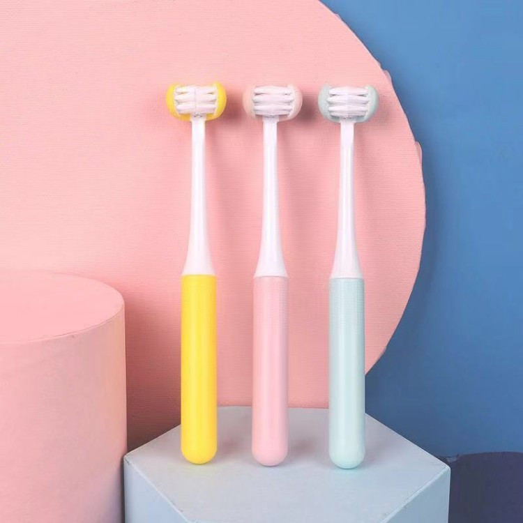 【Ready Stock】Kids 3-sided Toothbrush Baby U-shaped Toothbrush 3D Manual ...