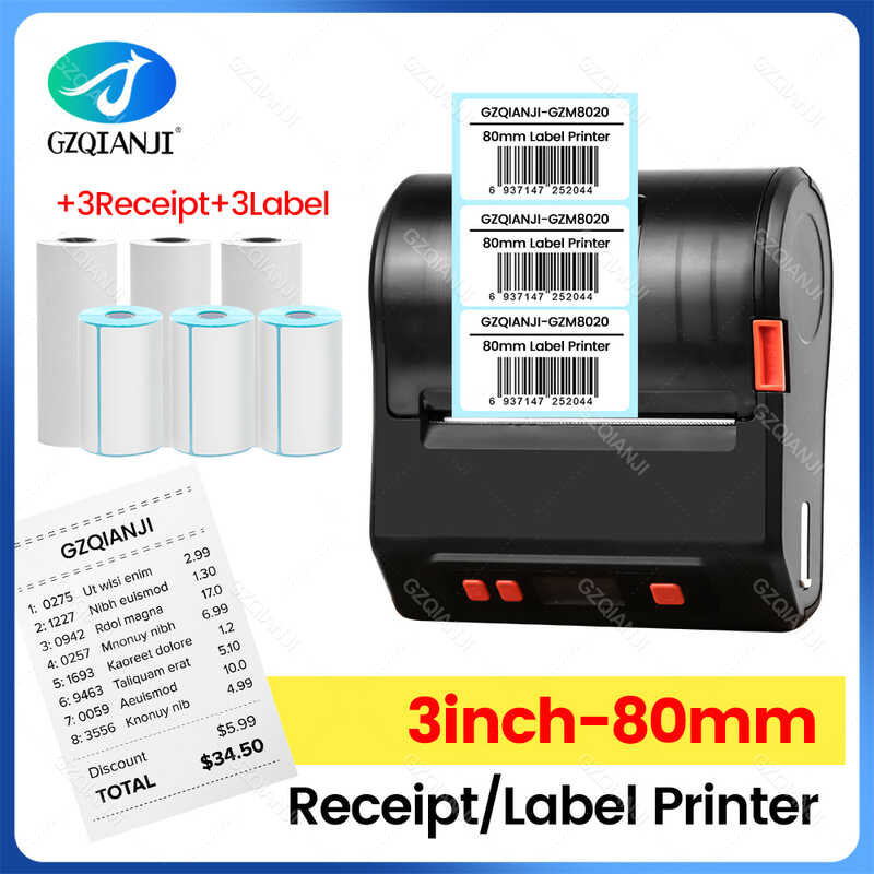 634 2-In-1 Portable Thermal Printer For Android And Ios, Receipt Label ...