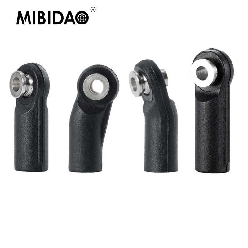 MIBIDAO 10Pcs Plastic M4 Clock-Wise Thread Link Rod End Balls Joint Head Para Sa Trx-4 Axial ...