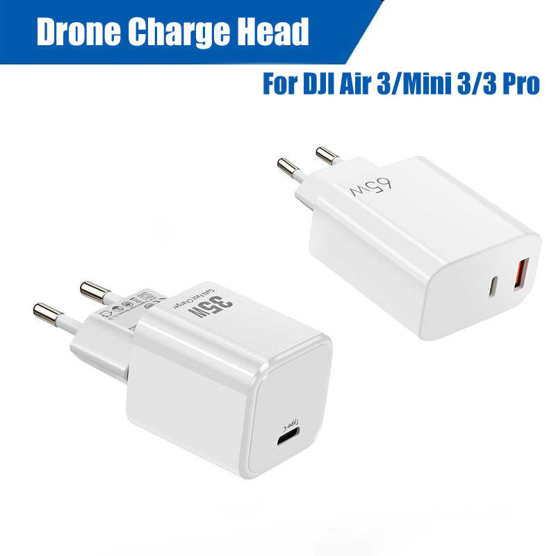 Charger Head Para Sa DJI Air 3 EU Plug PD 30W 65W Type-C Fast Drone ...